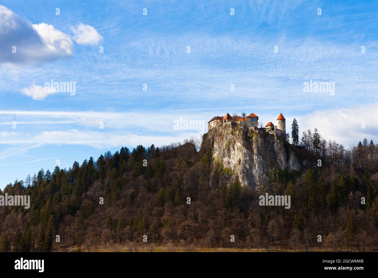 Bled castle (Blejdski Grad). Bled, Gorenjska, Slovenia, Europe Stock ...