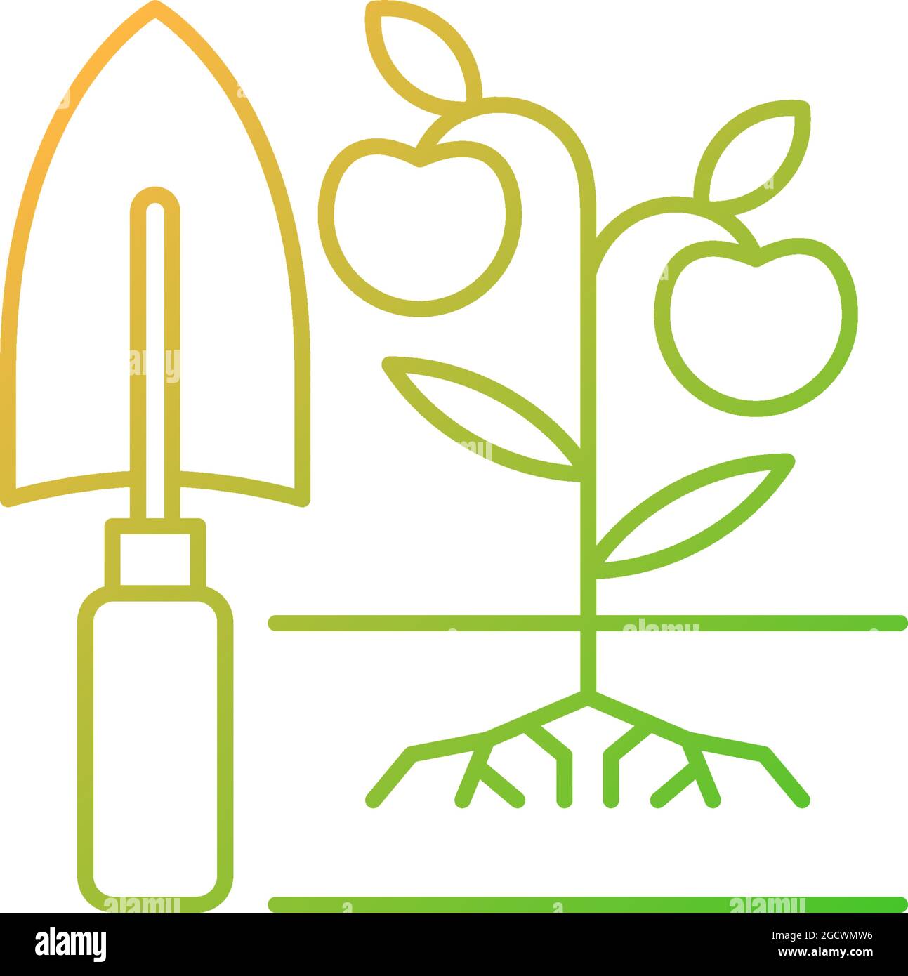 Cultivation gradient linear vector icon Stock Vector Image & Art - Alamy