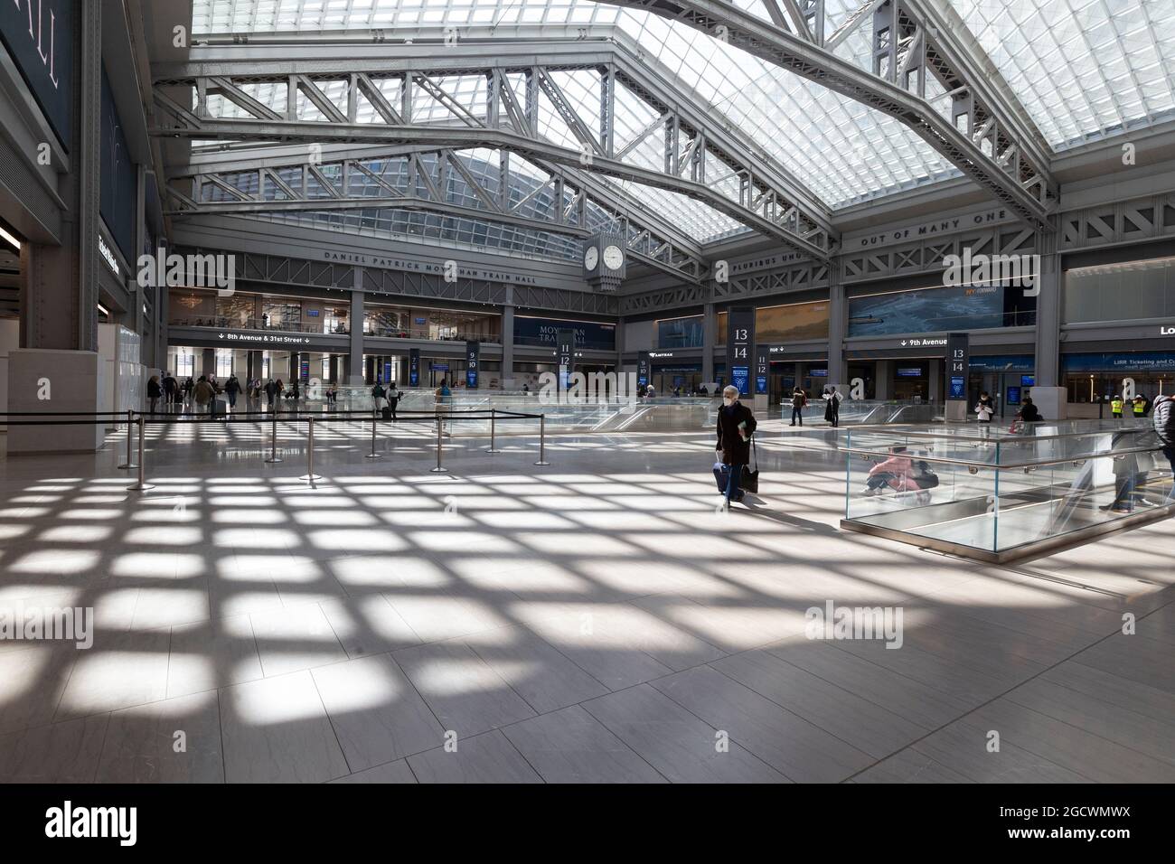 USA, New York City Inside Moynihan Train Hall, inside the James A ...