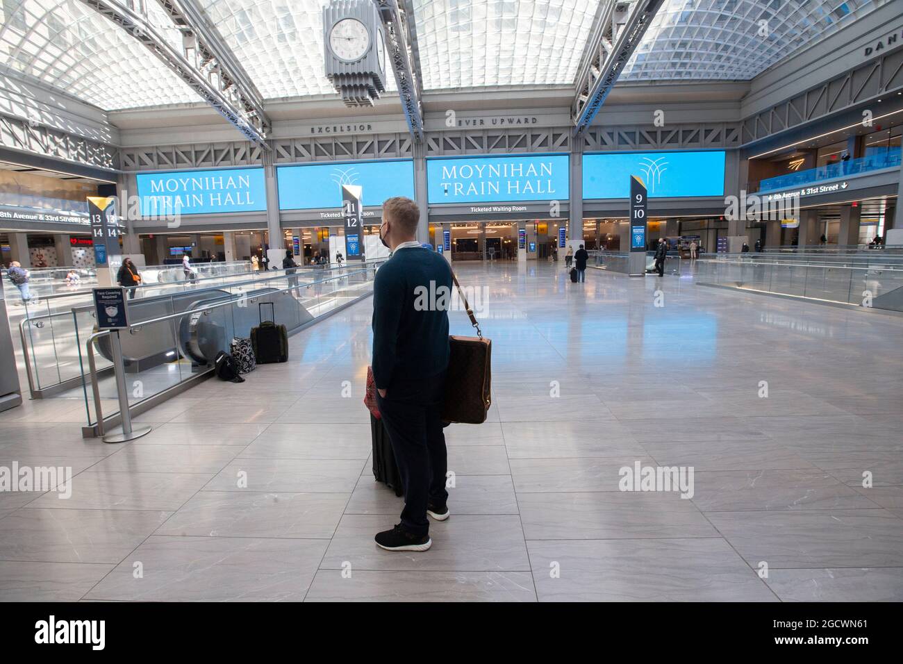 USA, New York City Inside Moynihan Train Hall, inside the James A ...