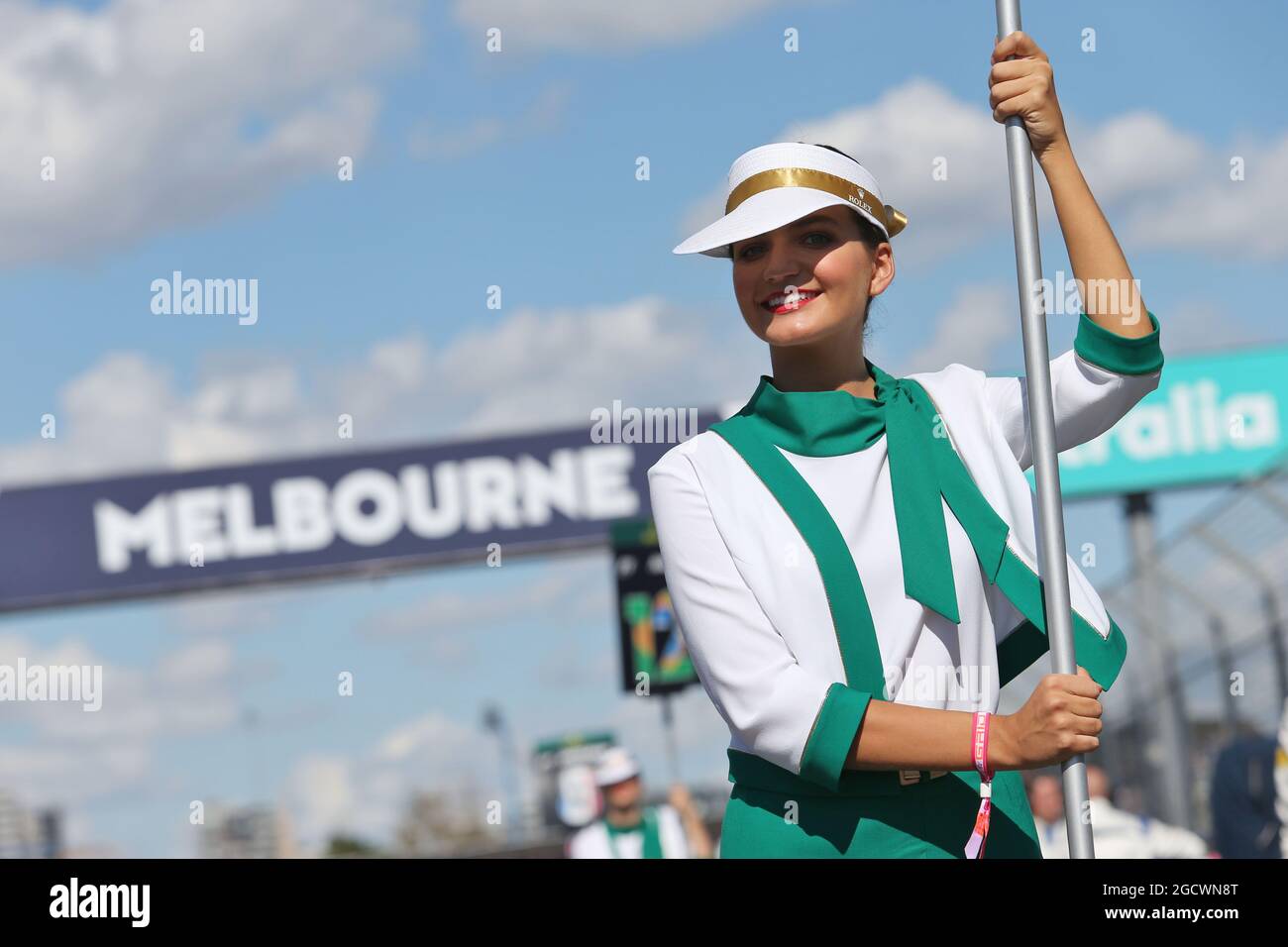 Grid girl. Australian Grand Prix, Sunday 20th March 2016. Albert Park ...