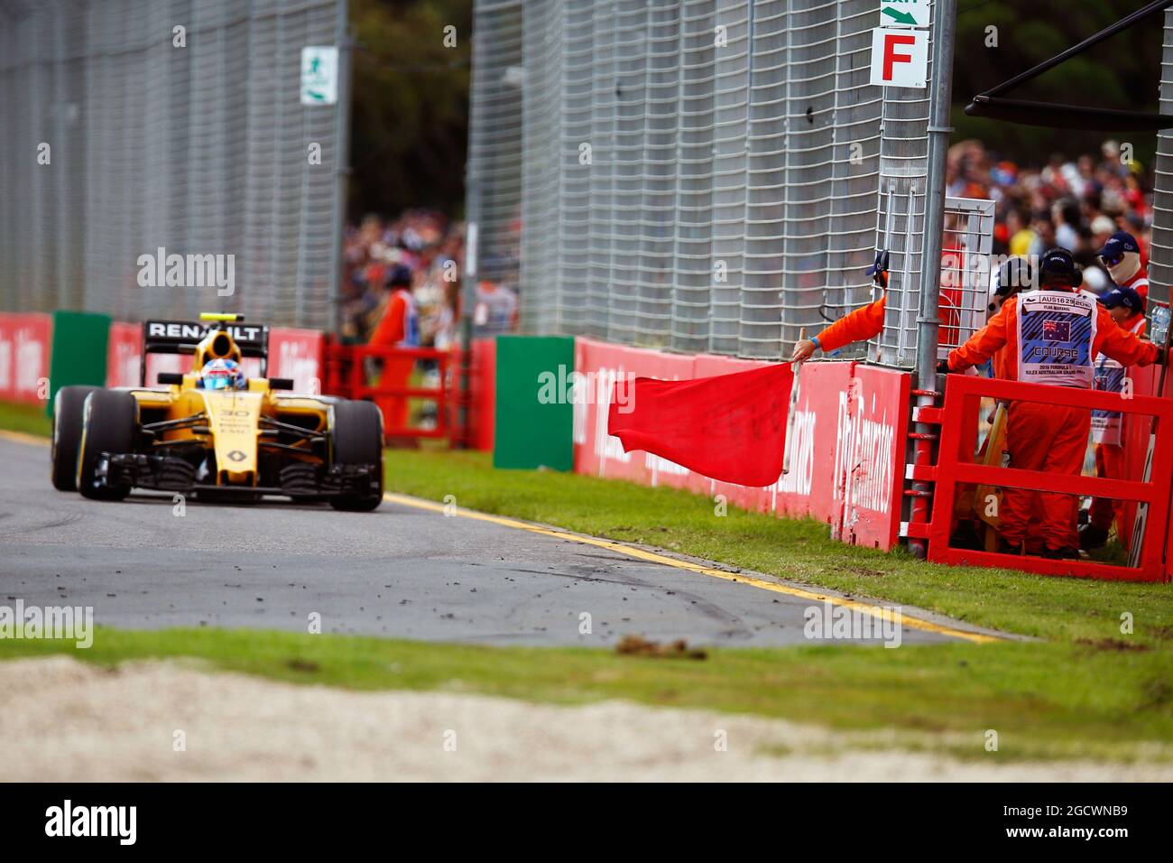 Renault sport f1 team rs16 as red flags stop race hi-res stock ...