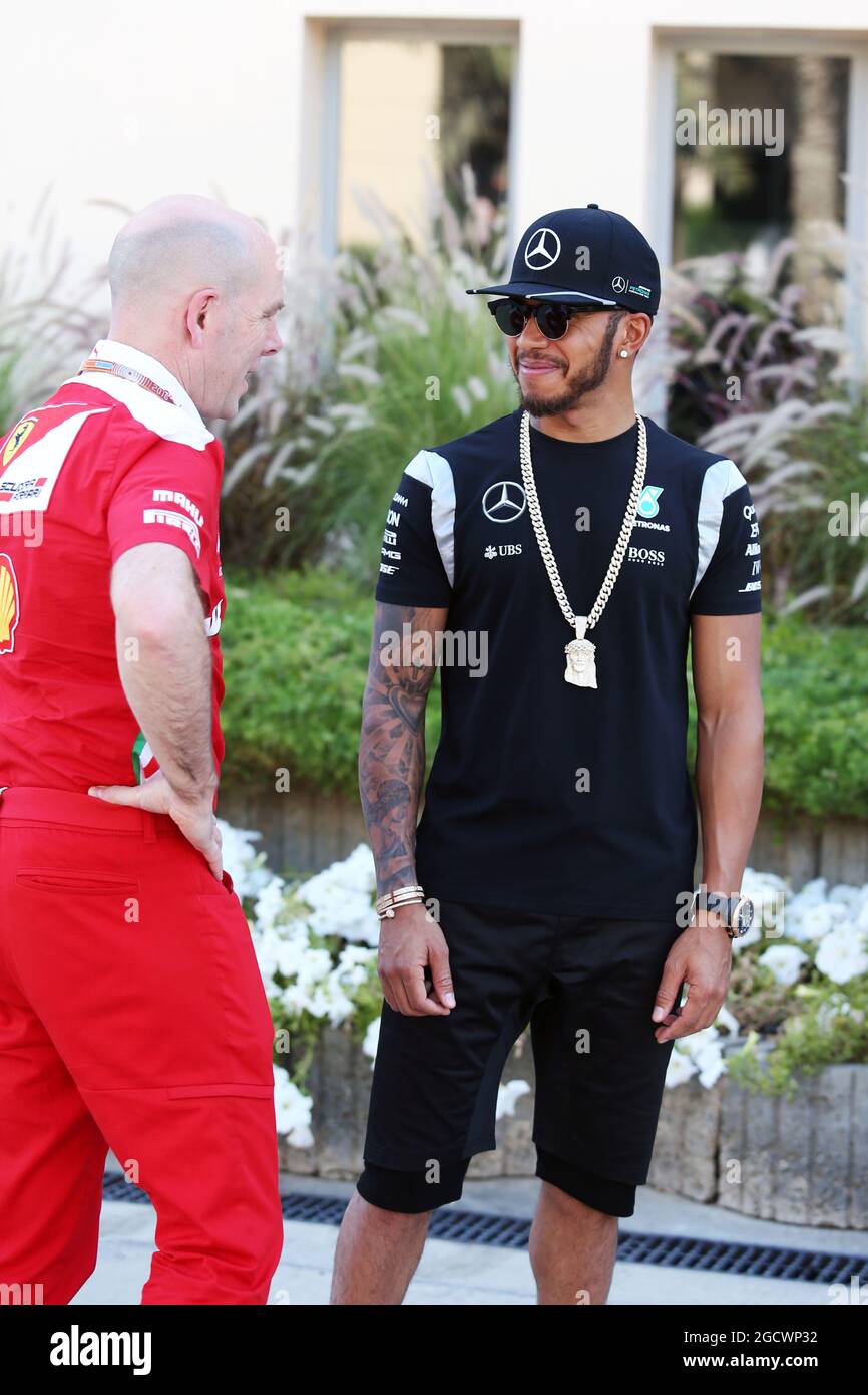 Ferrari engineering director lewis hamilton hi-res stock photography ...