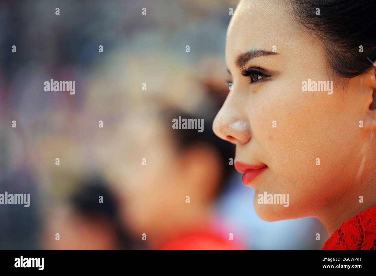 Grid girl on the drivers parade. Chinese Grand Prix, Sunday 17th April ...