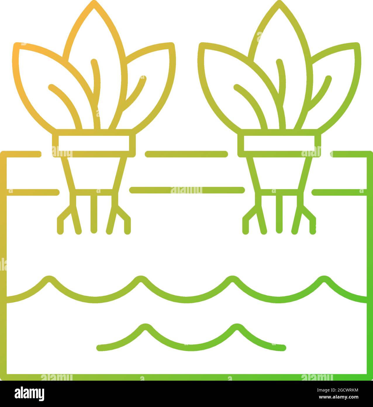 Hydroponics gradient linear vector icon Stock Vector Image & Art - Alamy