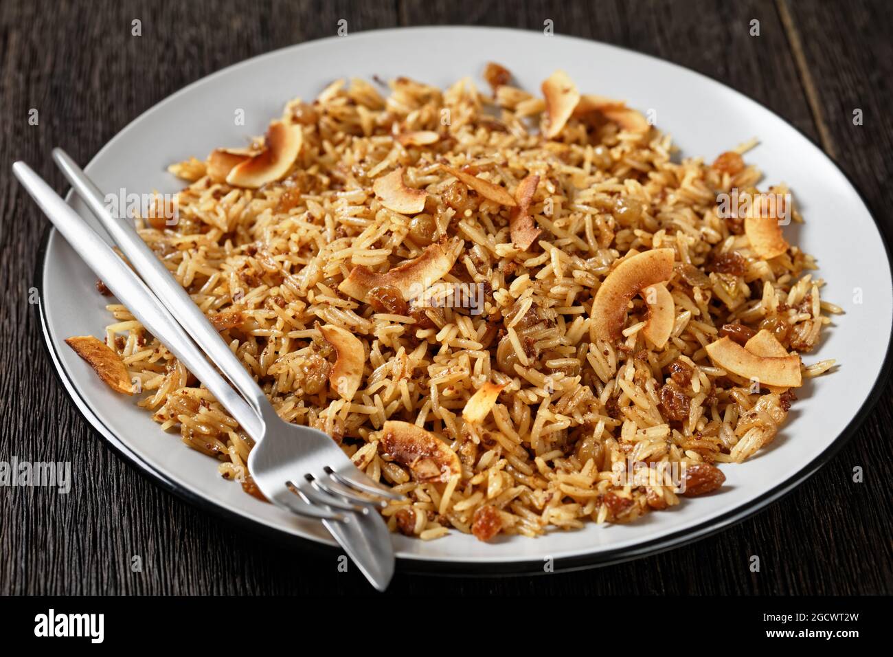 Coconut Rice, Colombian Arroz Con Coco, long grain rice cooked with ...