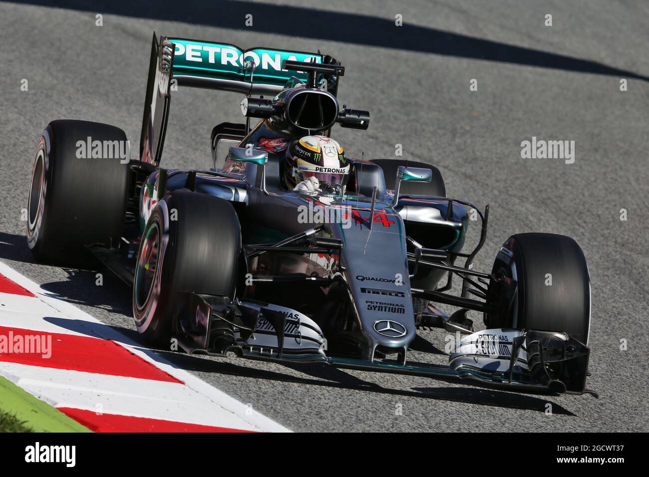 Lewis Hamilton (GBR) Mercedes AMG F1 W07 Hybrid. Spanish Grand Prix ...