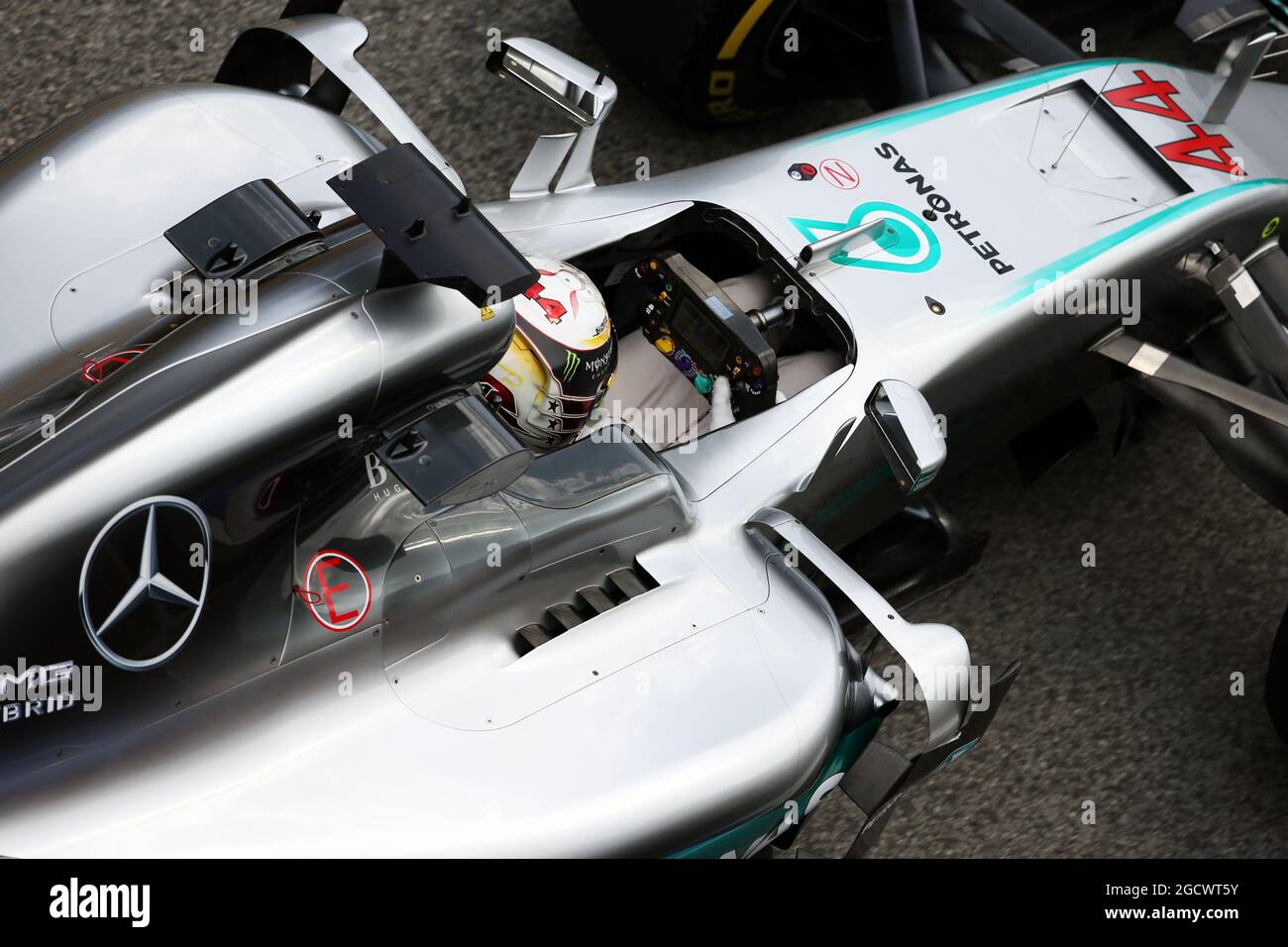 Lewis Hamilton (GBR) Mercedes AMG F1 W07 Hybrid. Spanish Grand Prix ...