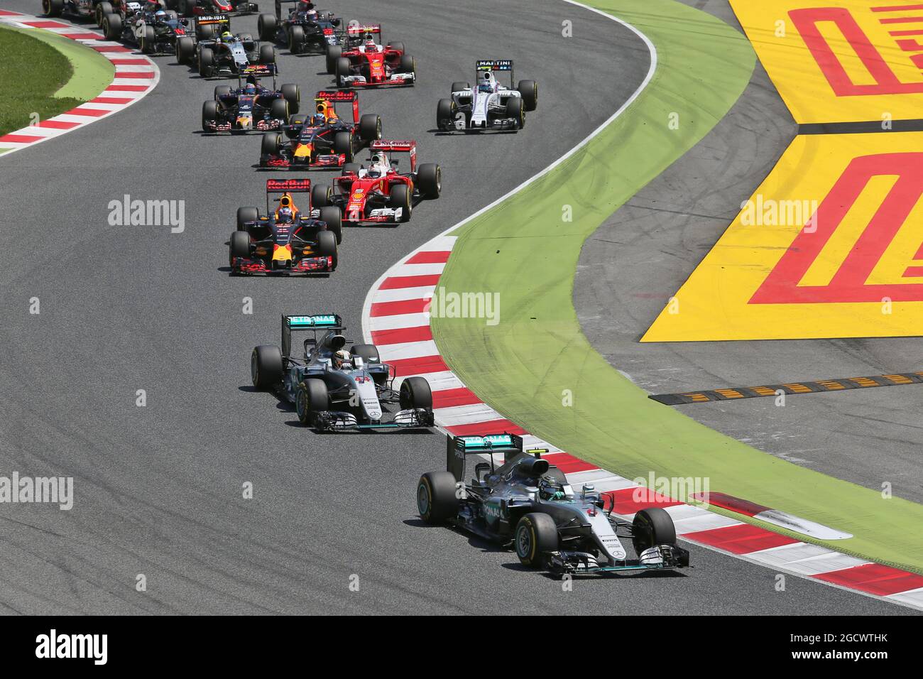 Mercedes amg f1 w07 hybrid at start of race hi-res stock photography ...