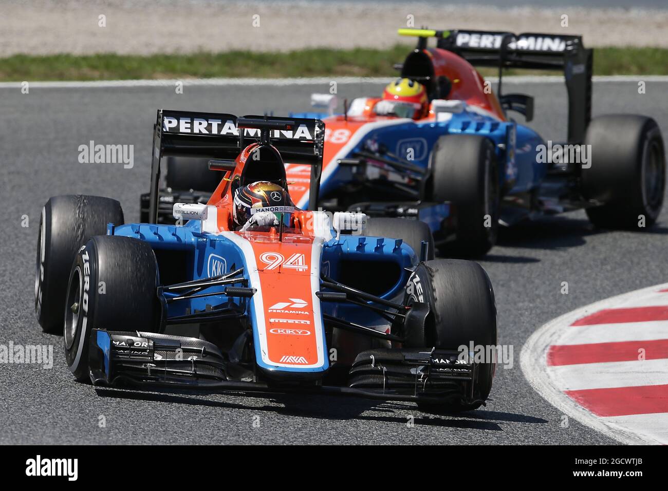 Manor racing mrt05 team mate pascal wehrlein hi-res stock photography ...
