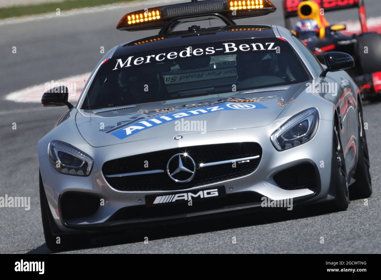 Red bull racing rb12 leads behind fia safety car hi-res stock ...