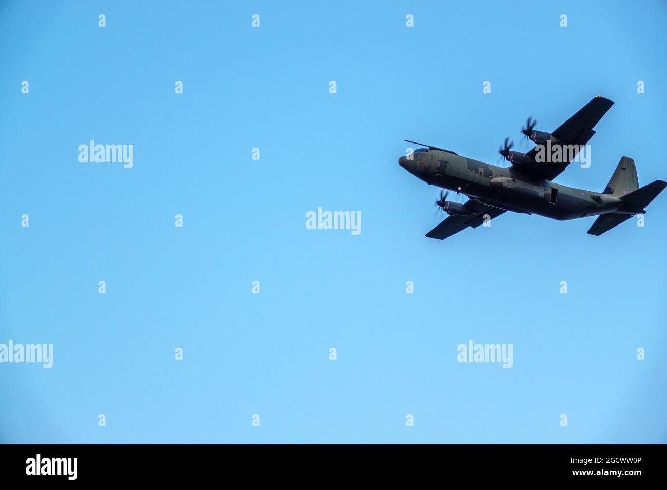 British RAF Lockheed Martin C-130J Hercules aircraft on a military ...
