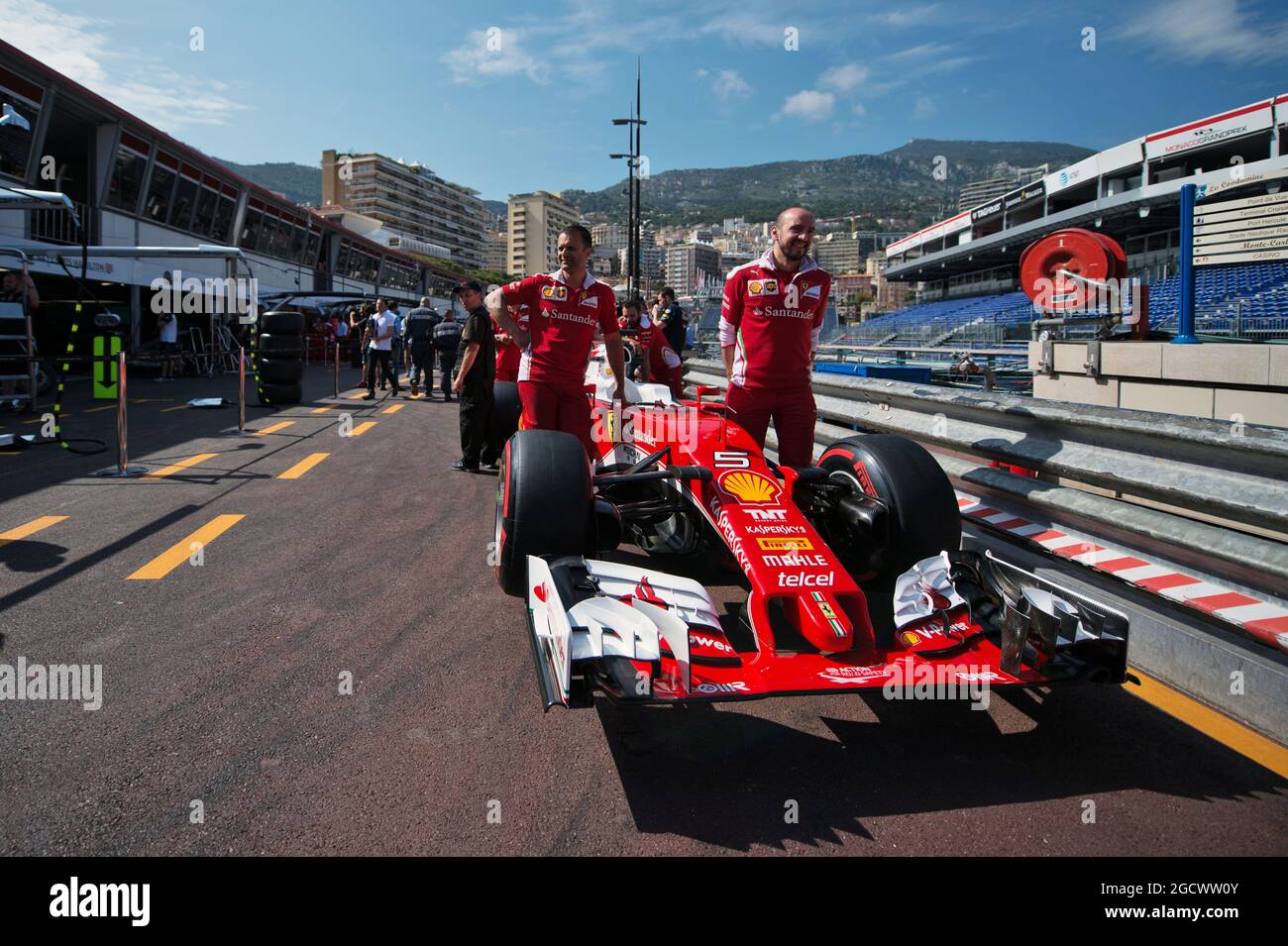 Ferrari SF16-H in the pit lane. Monaco Grand Prix, Wednesday 25th May ...