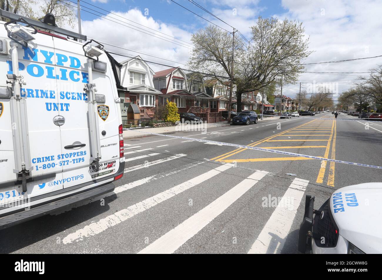 New York City USA NYPD police Crime Scene Unit in Brooklyn, New York at ...