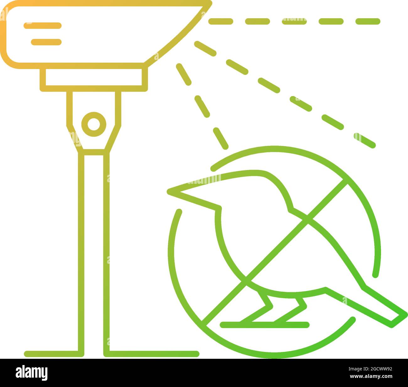 Laser scarecrows gradient linear vector icon Stock Vector Image & Art ...