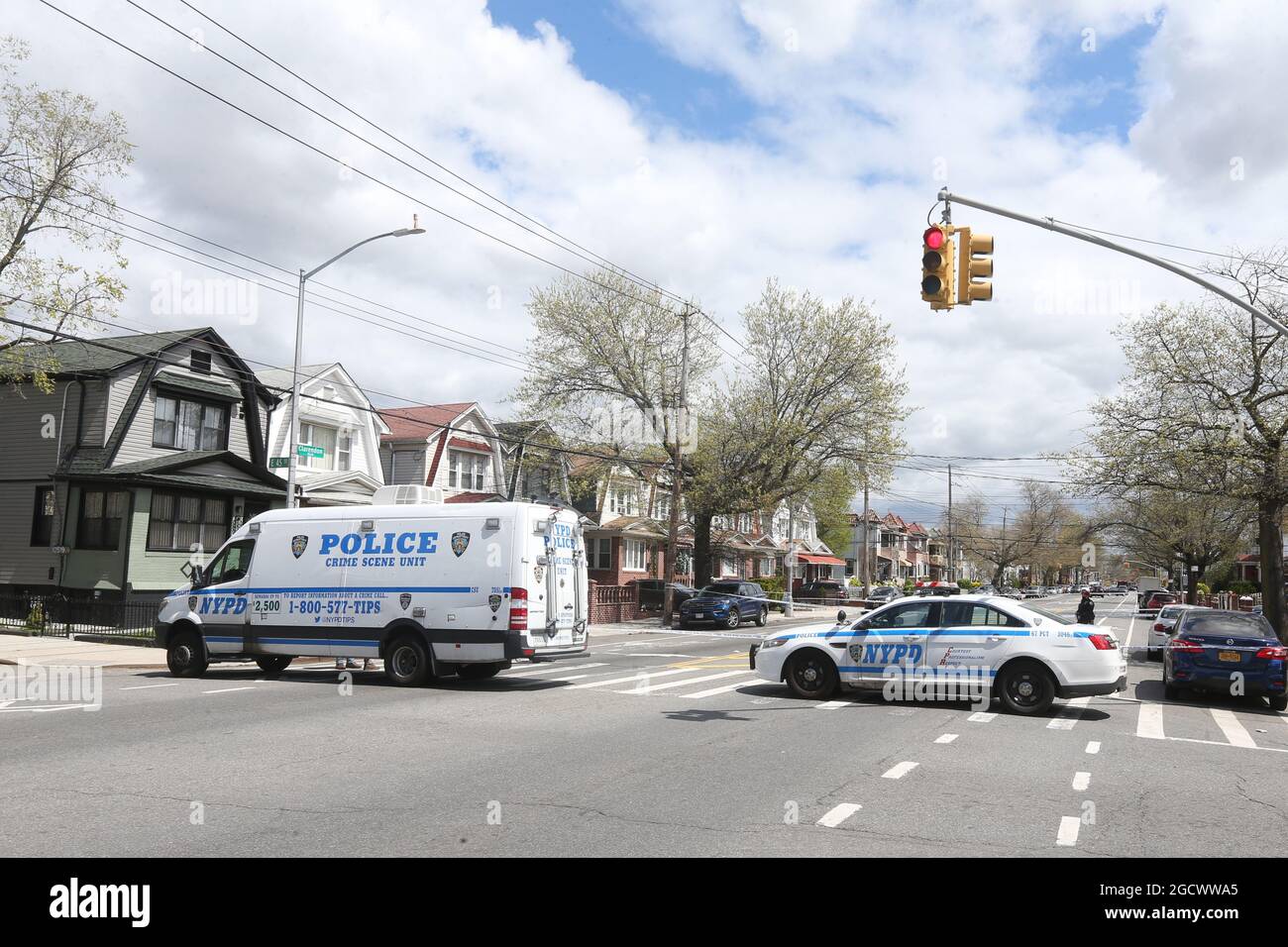 New York City USA NYPD police Crime Scene Unit in Brooklyn, New York at ...