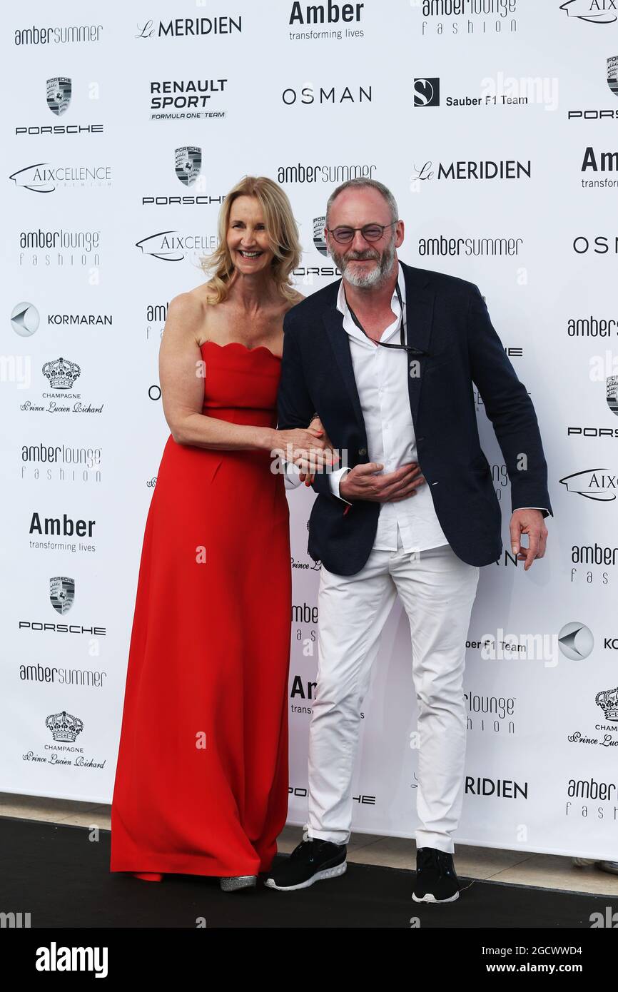 (L to R): Sonia Irvine (GBR) with Liam Cunningham (IRE) Actor at the ...