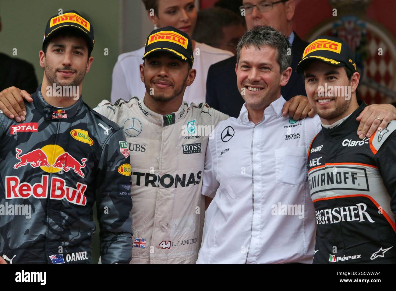 Daniel ricciardo monaco 2016 podium hi-res stock photography and images ...