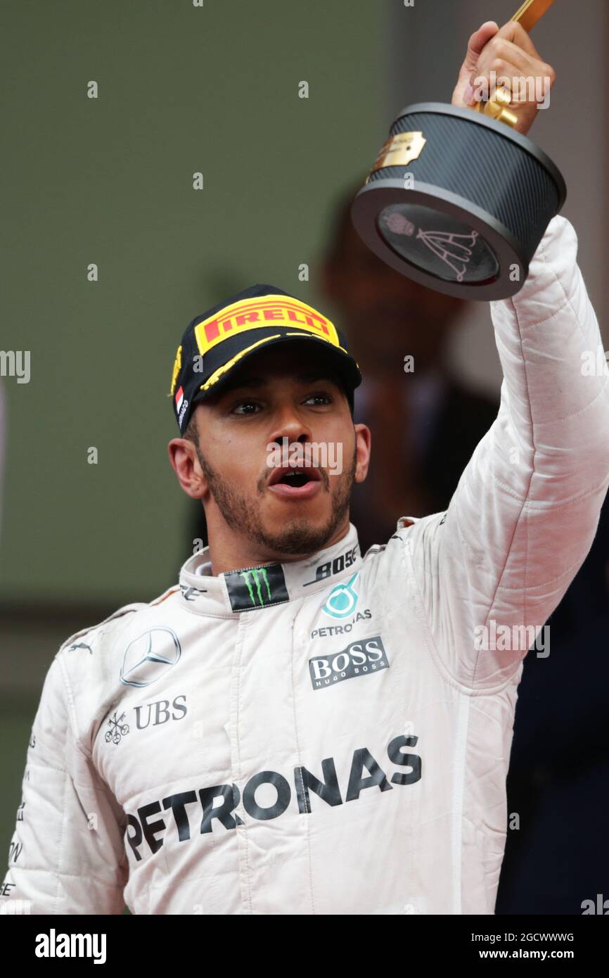 Race winner Lewis Hamilton (GBR) Mercedes AMG F1 celebrates on the ...