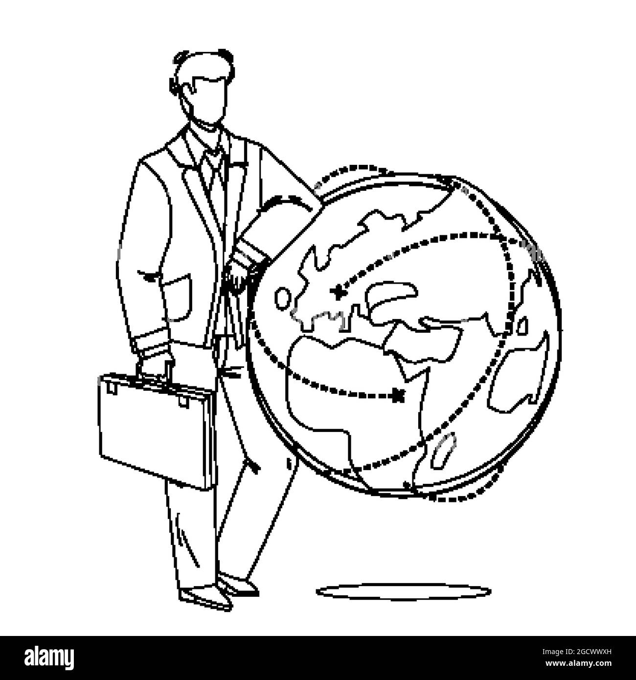Global Business Managing Businessman Ceo Vector Stock Vector Image ...