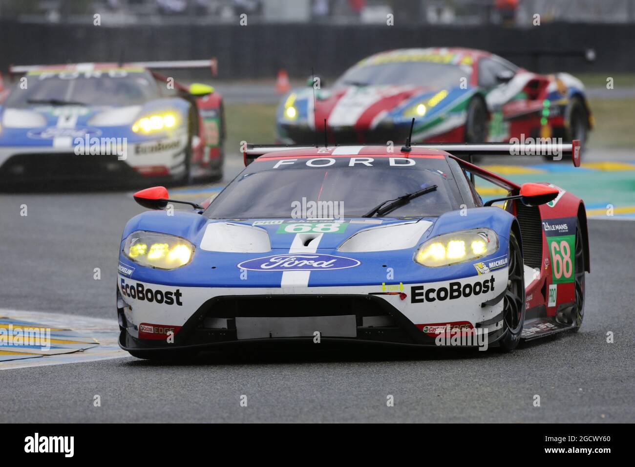 Joey Hand (USA) / Dirk Muller (GER) / Sebastien Bourdais (FRA) #68 Ford ...