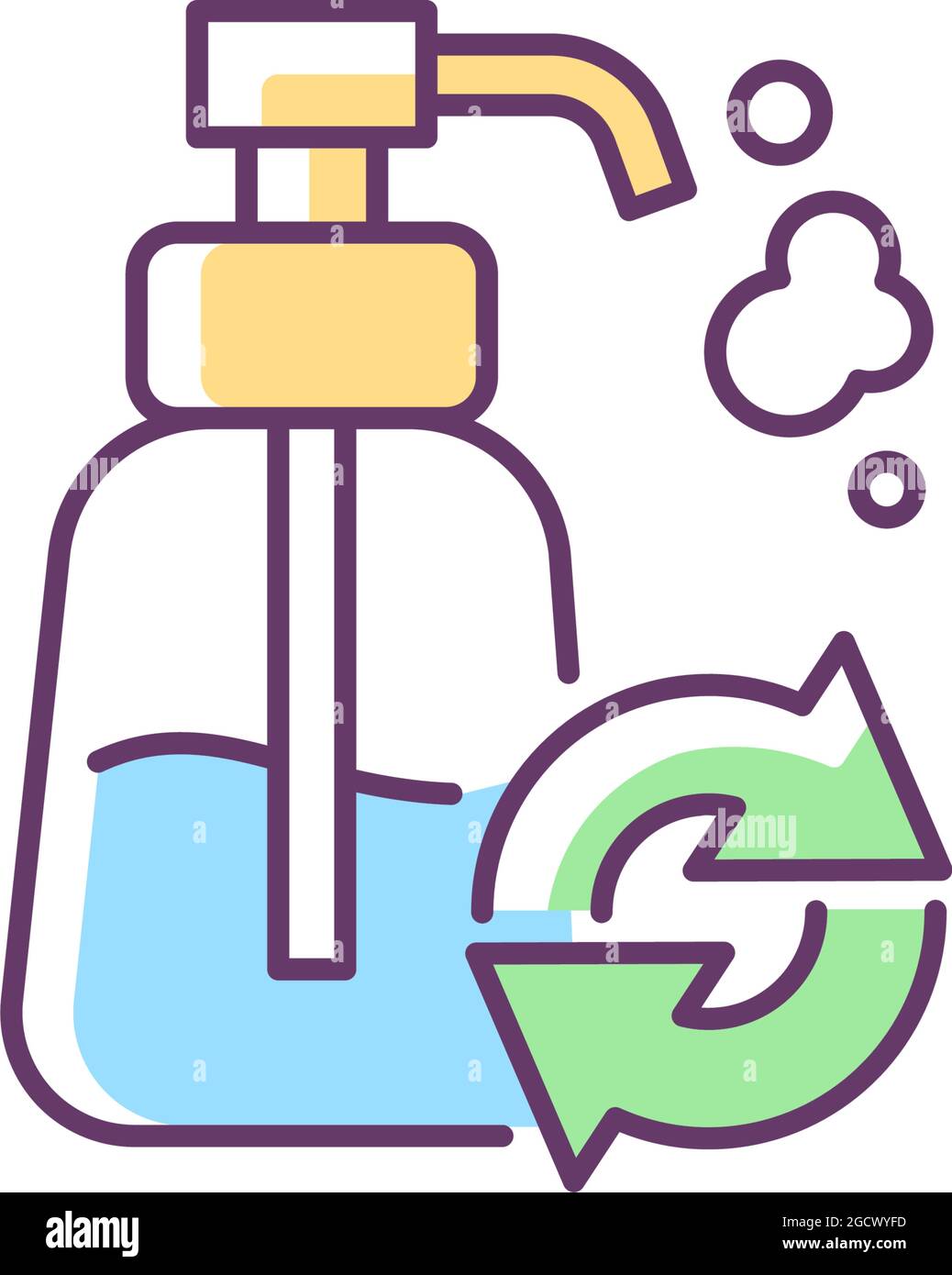 Refillable soap dispenser RGB color icon Stock Vector Image & Art - Alamy