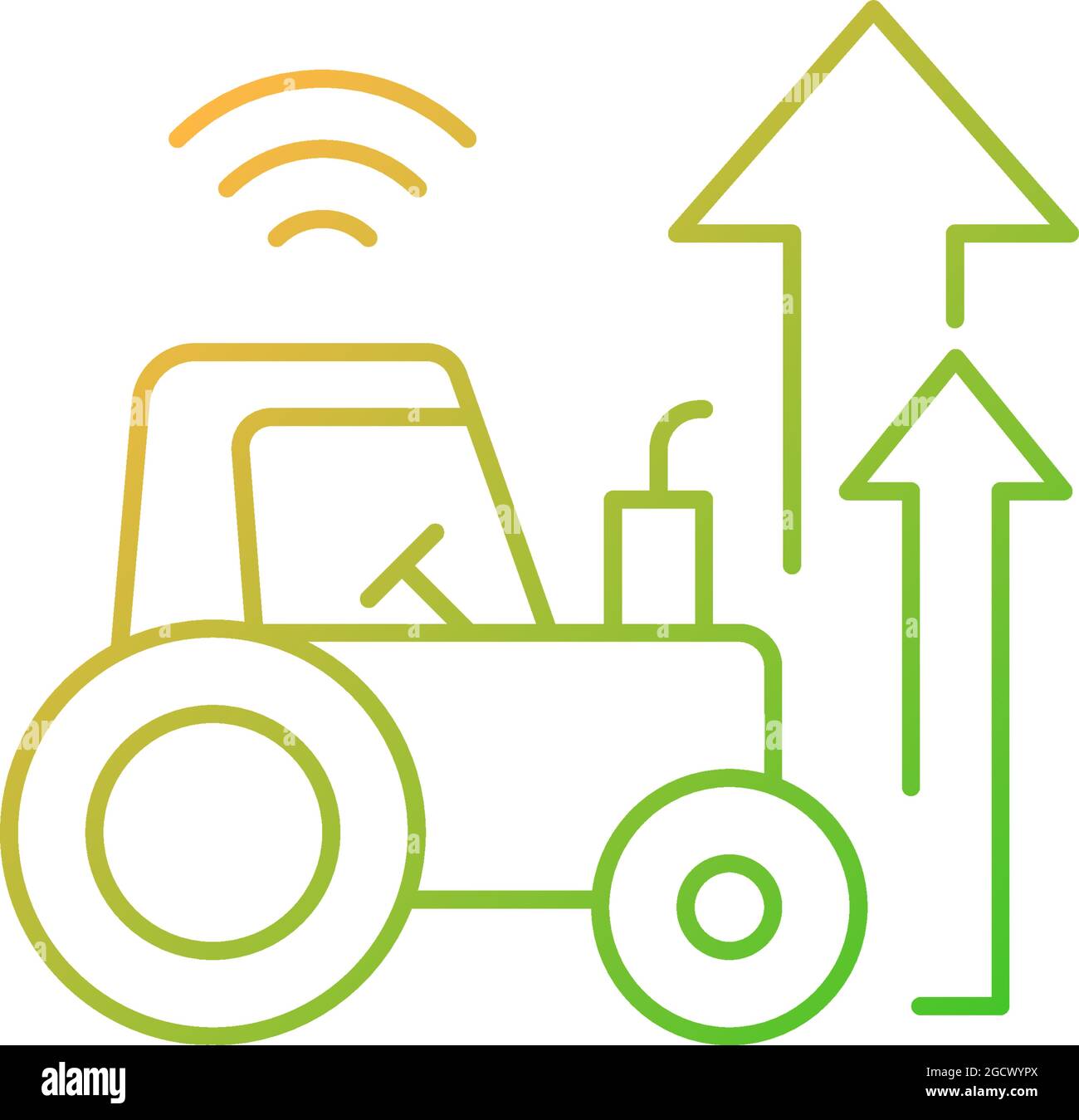 Agricultural modernization gradient linear vector icon Stock Vector ...