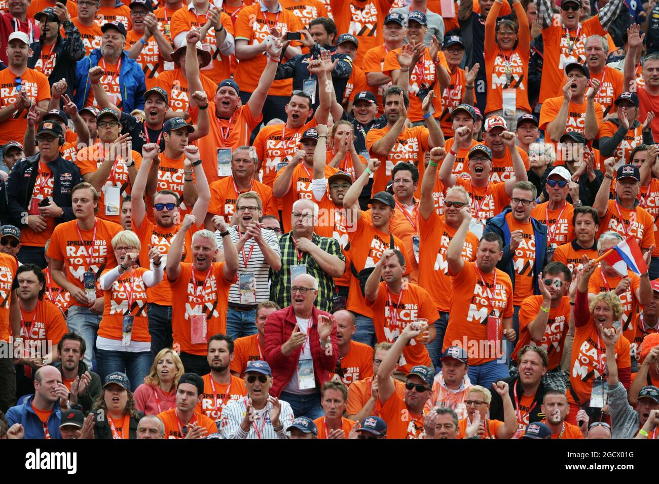Max Verstappen (NLD) Red Bull Racing fans. Austrian Grand Prix, Sunday ...