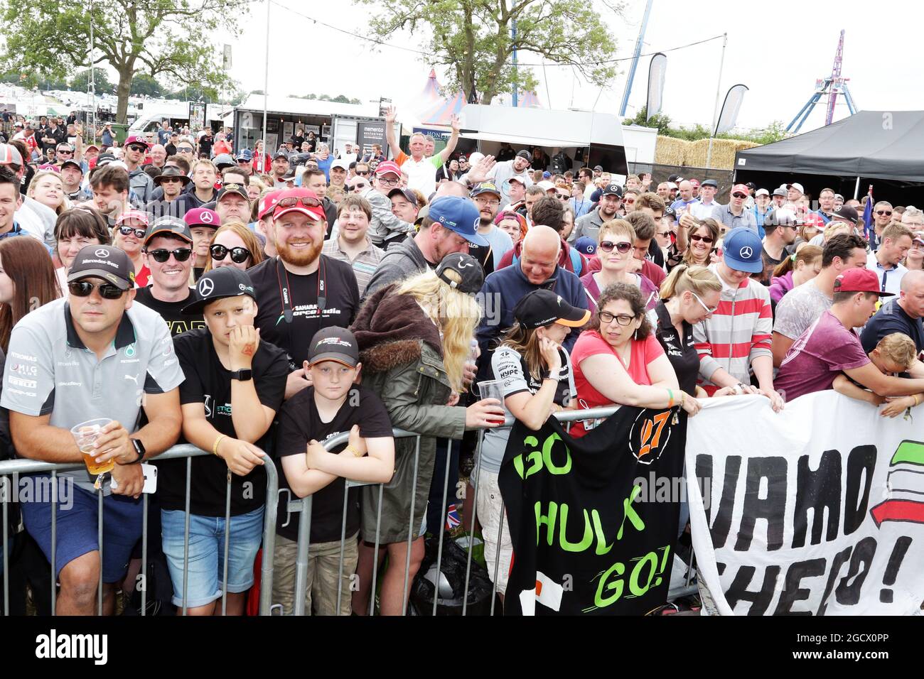 Fans at the Sahara Force India F1 Team Fan Zone at Woodlands Campsite ...