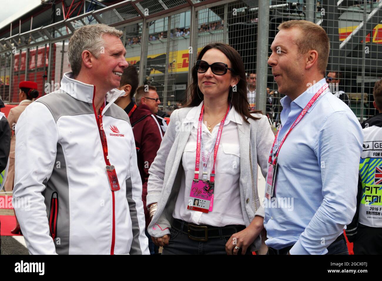 (L to R): Patrick Allen (GBR) Silverstone Managing Director on the grid ...