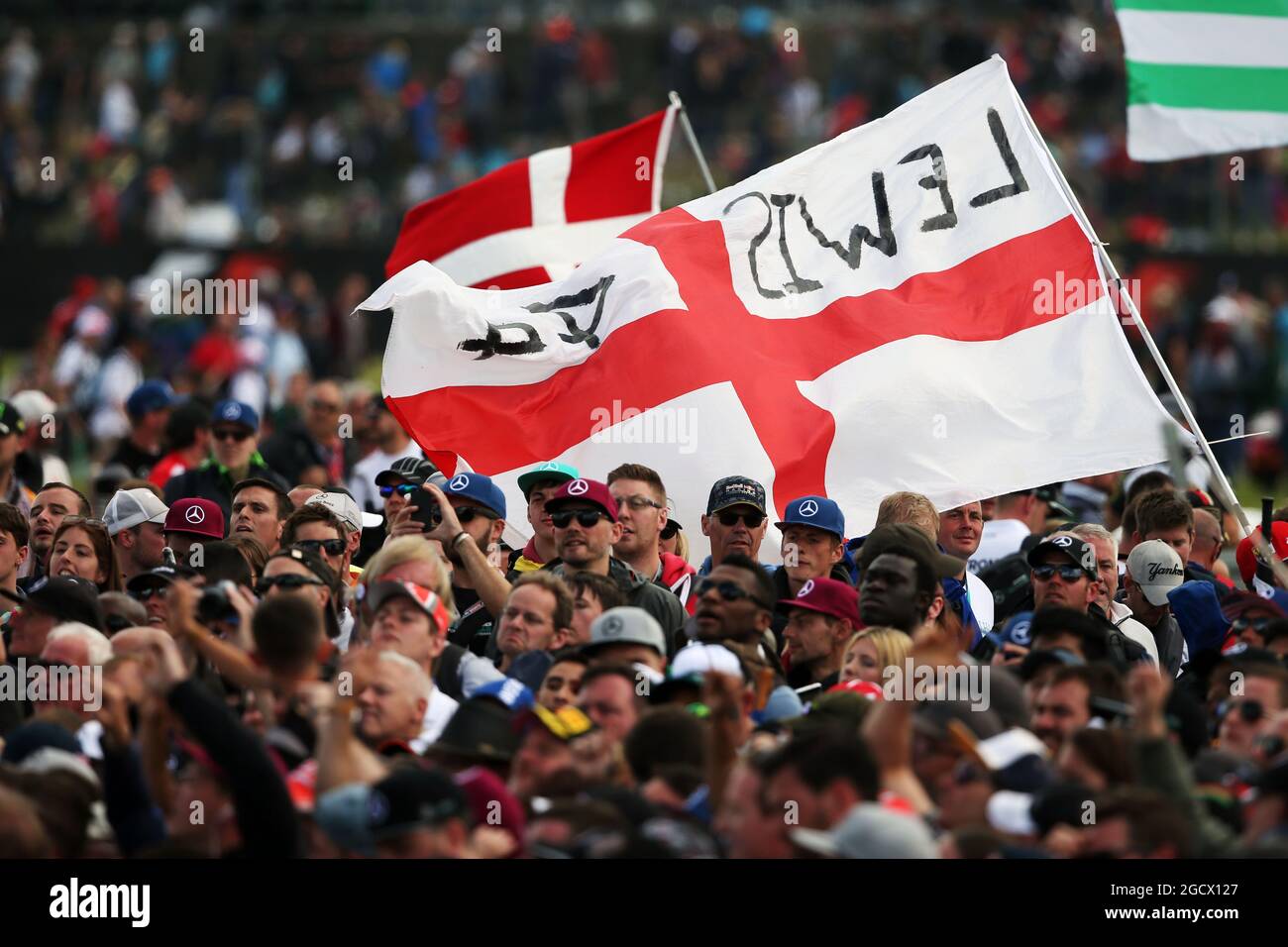 Fans at the podium. British Grand Prix, Sunday 10th July 2016 ...