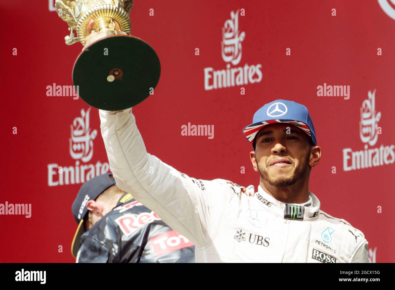 Race winner Lewis Hamilton (GBR) Mercedes AMG F1 celebrates on the ...
