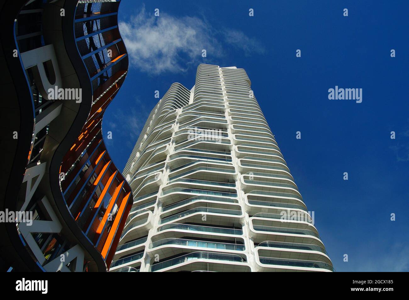 FRANKFURT, GERMANY - Aug 08, 2021: The "Grand Tower", completed in 2020 ...
