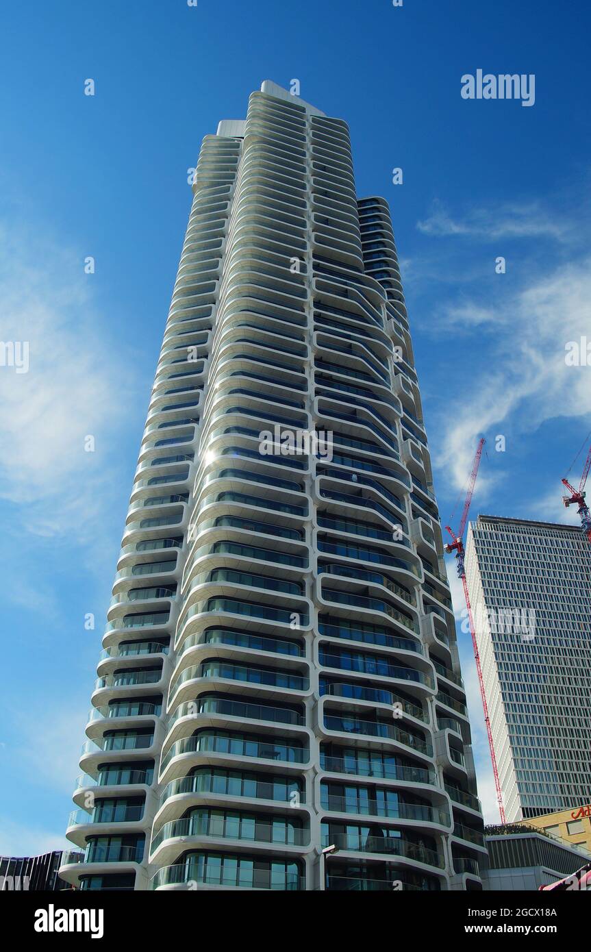 FRANKFURT, GERMANY - Aug 08, 2021: The "Grand Tower", completed in 2020 ...