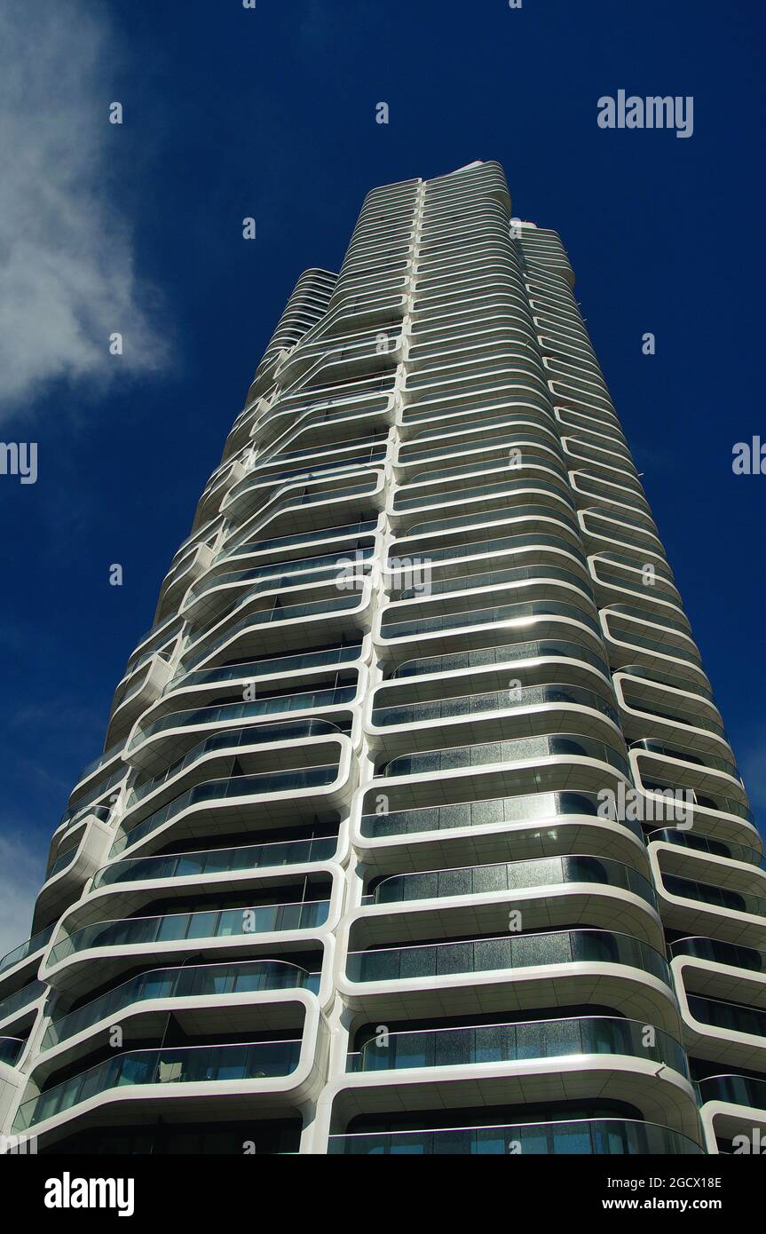 FRANKFURT, GERMANY - Aug 08, 2021: The "Grand Tower", completed in 2020 ...