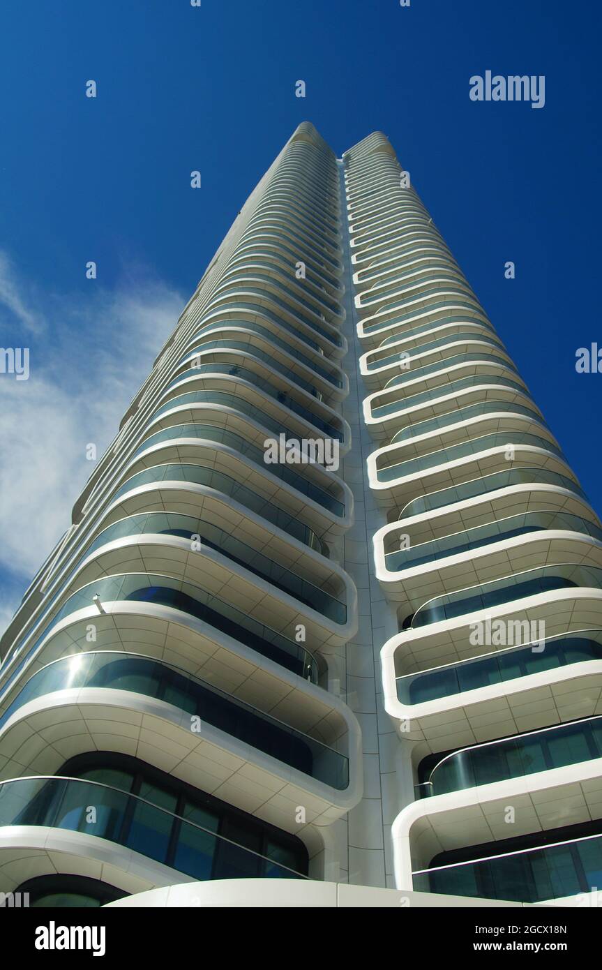 FRANKFURT, GERMANY - Aug 08, 2021: The "Grand Tower", completed in 2020 ...