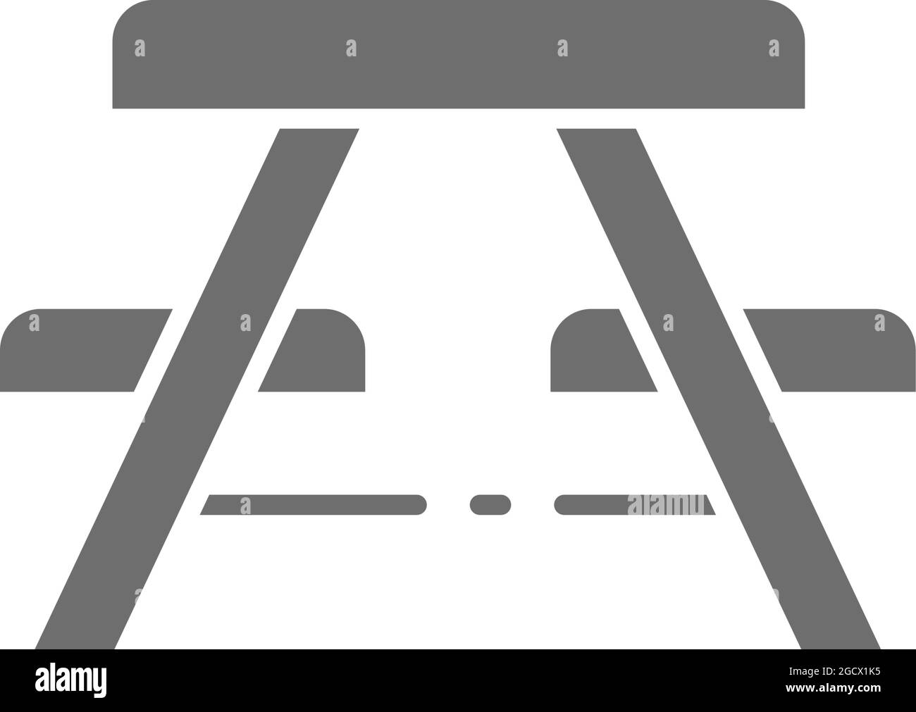 Vector picnic table with benches grey icon Stock Vector Image & Art - Alamy