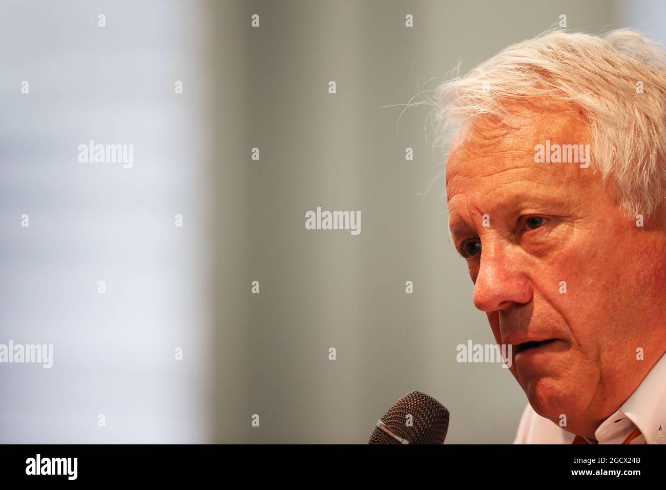 Charlie Whiting (GBR) FIA Delegate at a FIA Press Conference. German ...