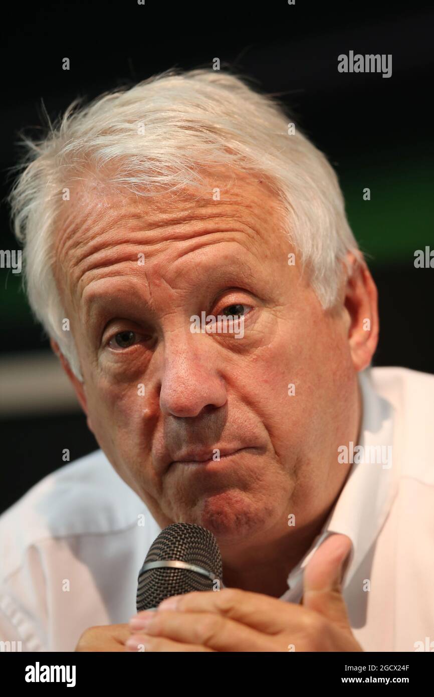Charlie Whiting (GBR) FIA Delegate at a FIA Press Conference. German ...