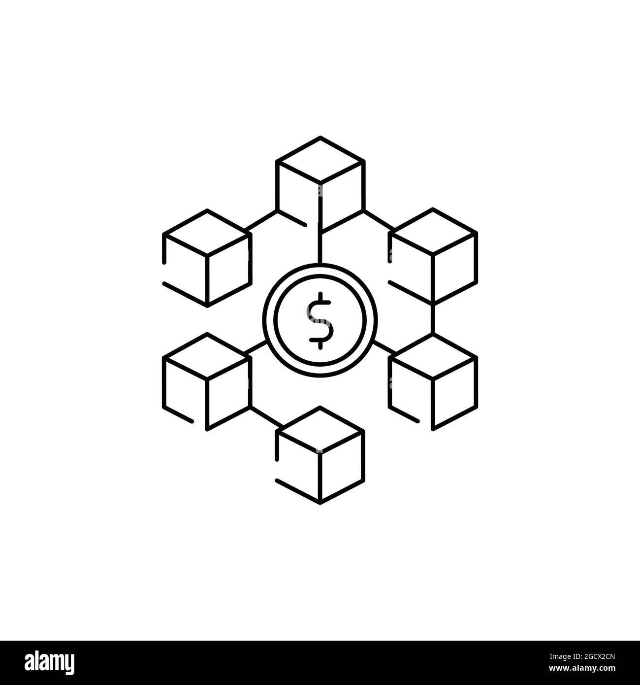 DeFi sign olor line icon. Pictogram for web page, mobile app, promo. UI ...