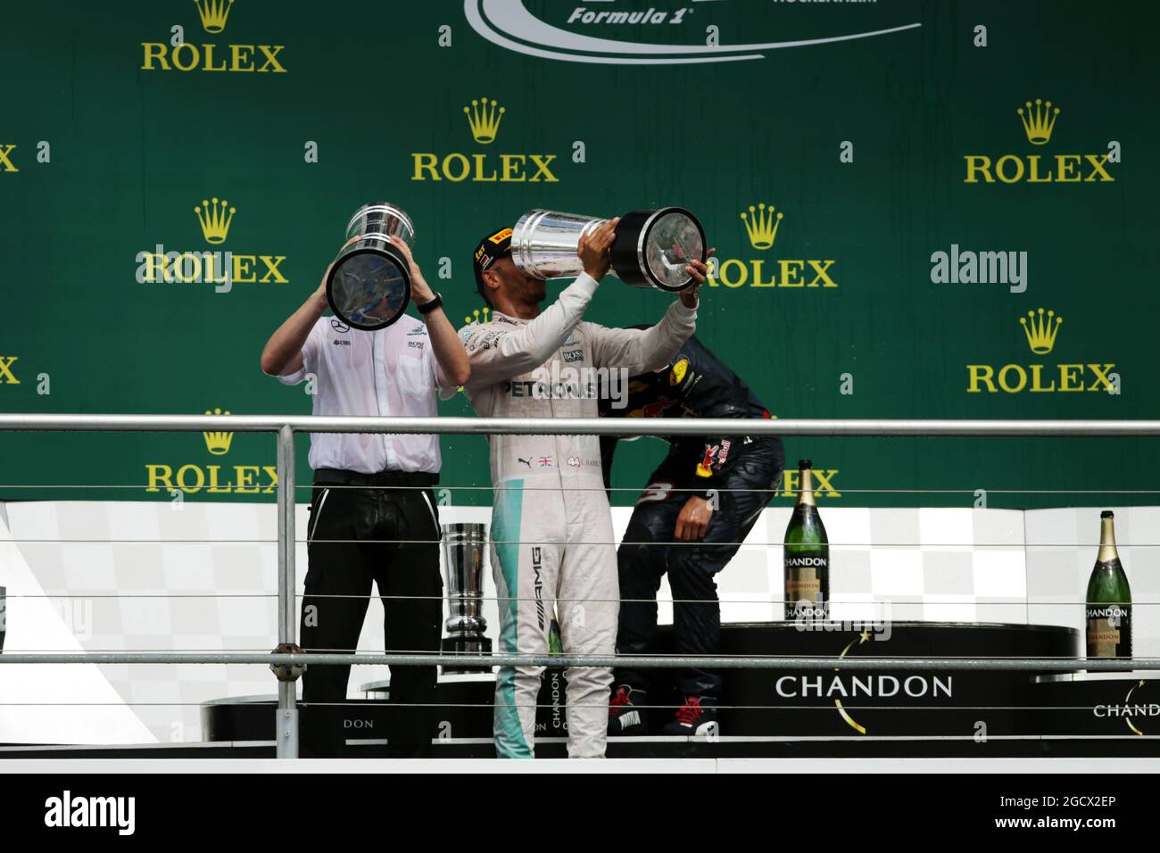 Race winner Lewis Hamilton (GBR) Mercedes AMG F1 celebrates on the ...