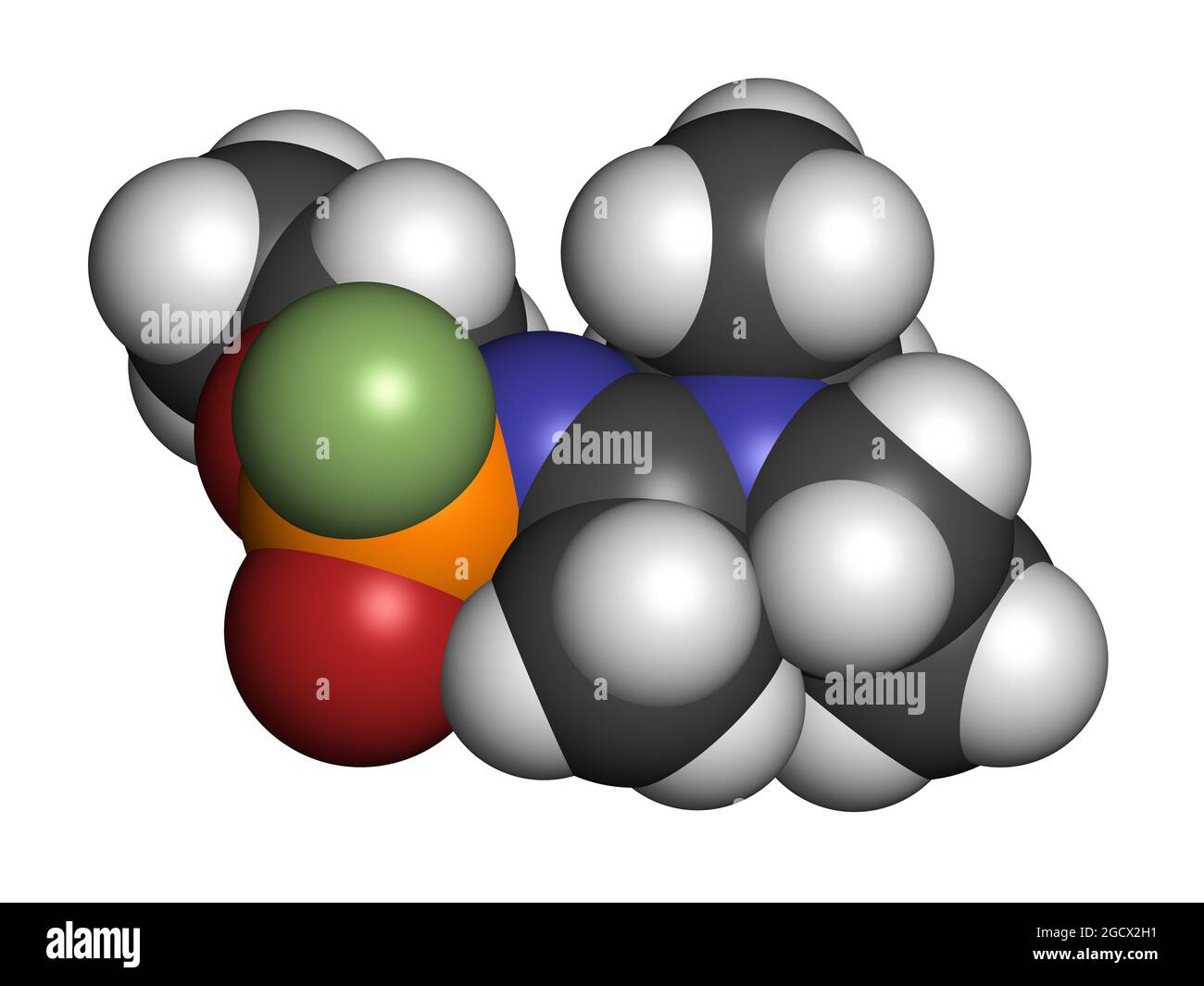 Novichok agent A-234 molecule, chemical structure as proposed by ...