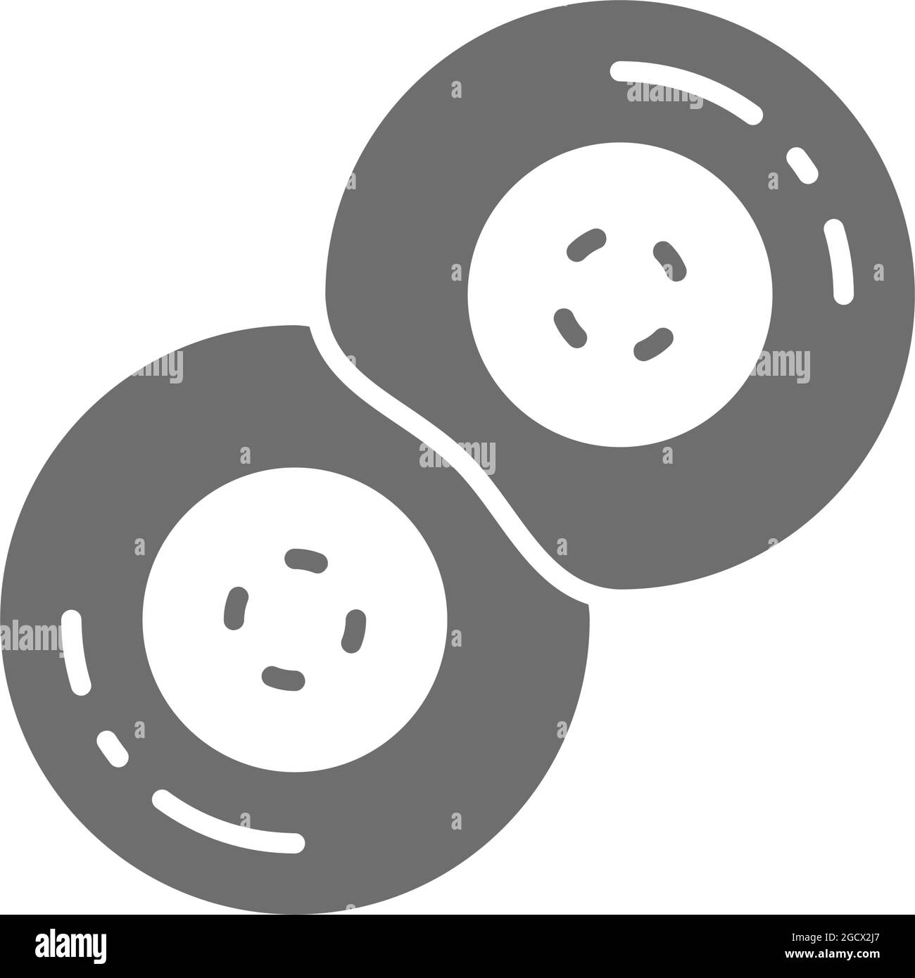 Division of human cells, embryonic development grey icon Stock Vector ...