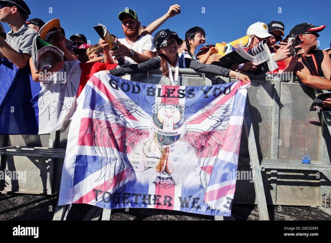 Mercedes amg f1 fan a flag hi-res stock photography and images - Alamy
