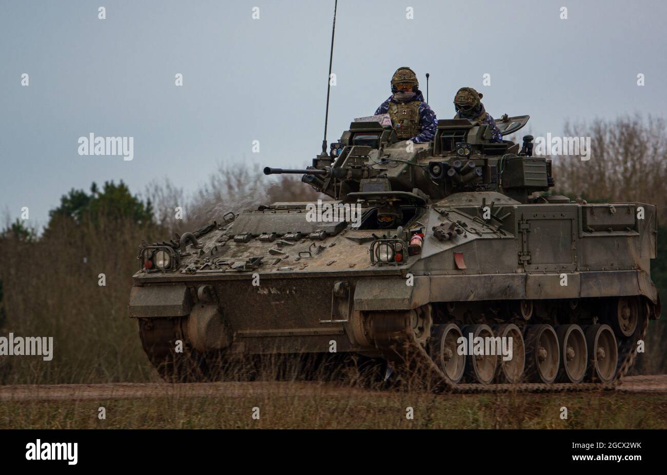 British army Warrior FV510 light infantry fighting vehicle tank in ...