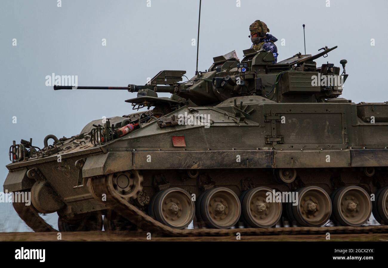 British army Warrior FV510 light infantry fighting vehicle tank in ...