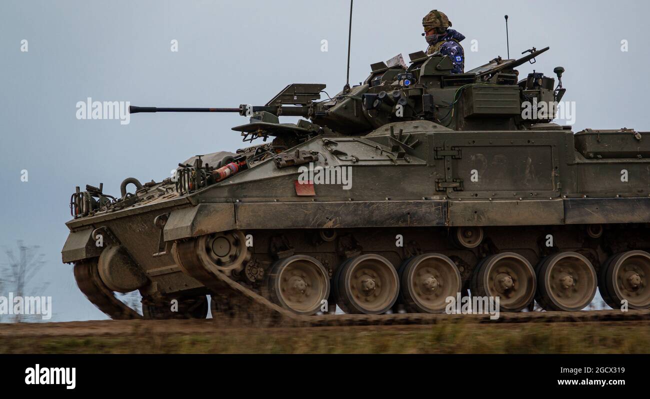 British army Warrior FV510 light infantry fighting vehicle tank in ...