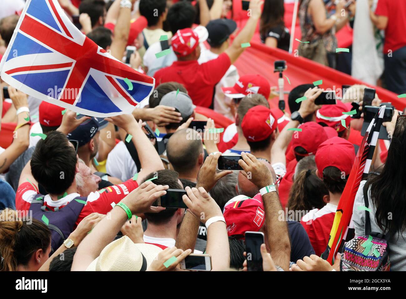 Fans at the podium. Italian Grand Prix, Sunday 4th September 2016 ...