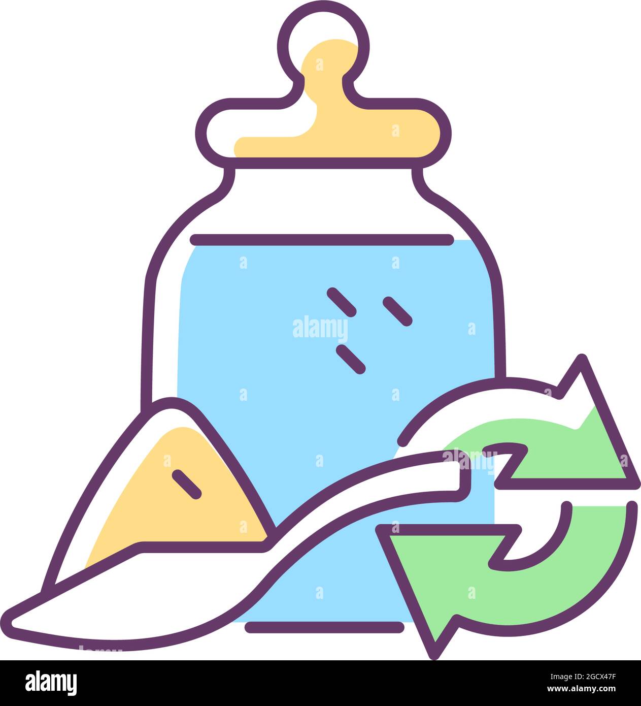 Grain refill RGB color icon Stock Vector Image & Art - Alamy