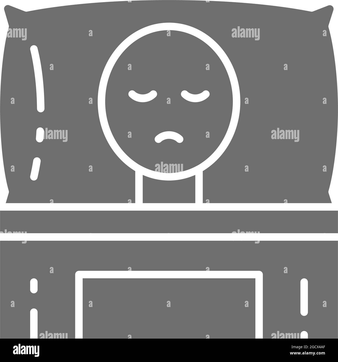 Cancer patient in bed, oncology grey icon Stock Vector Image & Art - Alamy